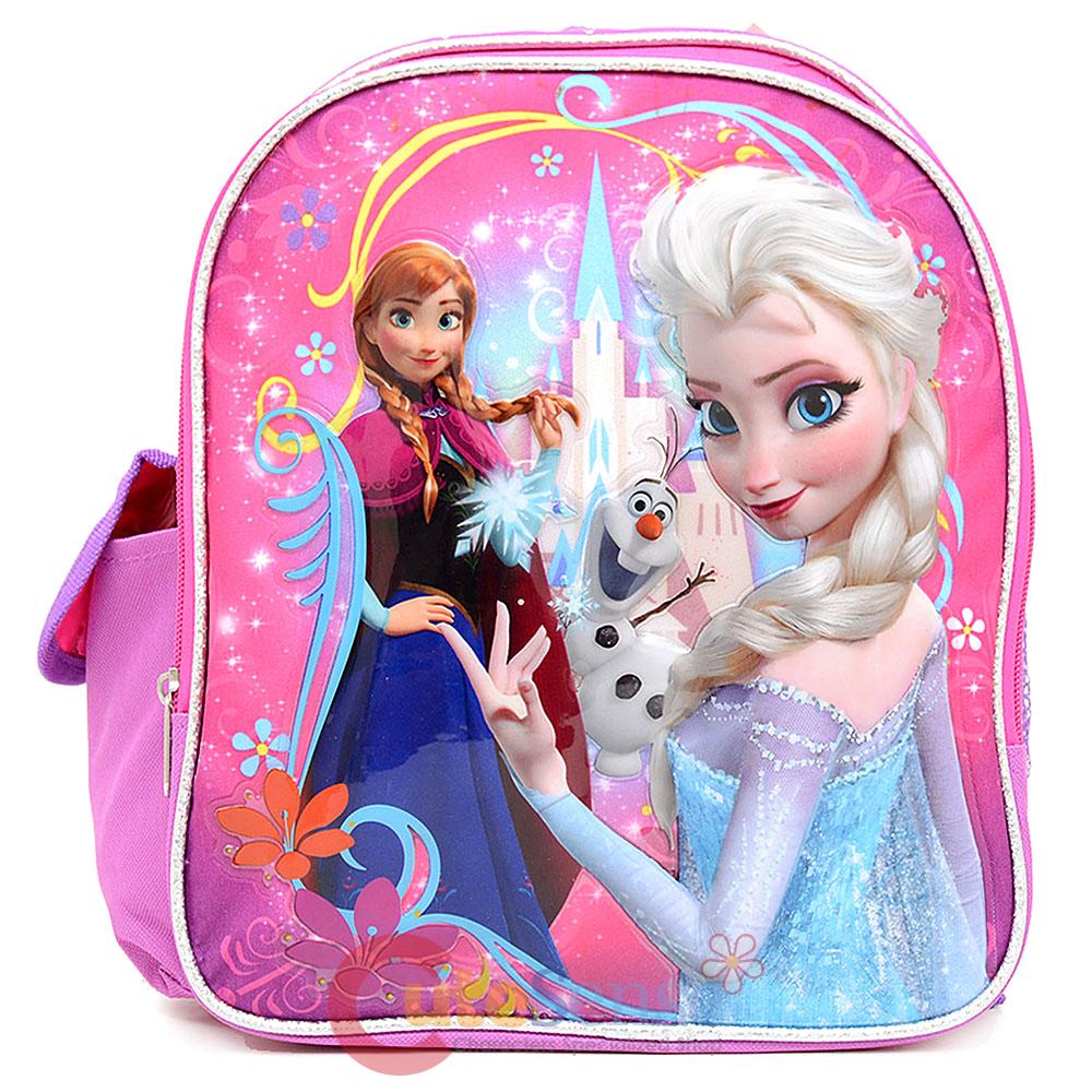 Disney Frozen Elsa Anna 12" School Backpack with Olaf - Pink Floral Ice ...