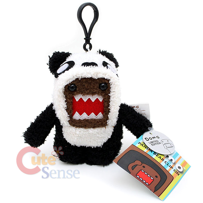 Domo-Kun in Panda Bear Costume Clip on Plush Doll -5" Limited Edition ...