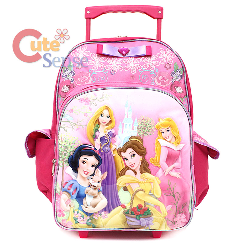 Disney Princess with Tangled 16" Large School Roller Backpack Rolling ...