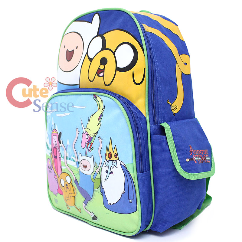 Adventure Time School Backpack Massive Island 16" Large Jake Finn Book ...