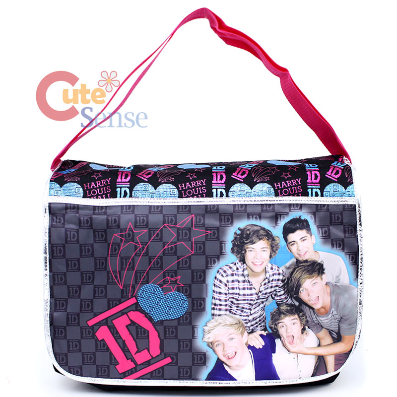 One Direction School Messenger Bag Checkered 1D Harry Niall Zayn Liam ...