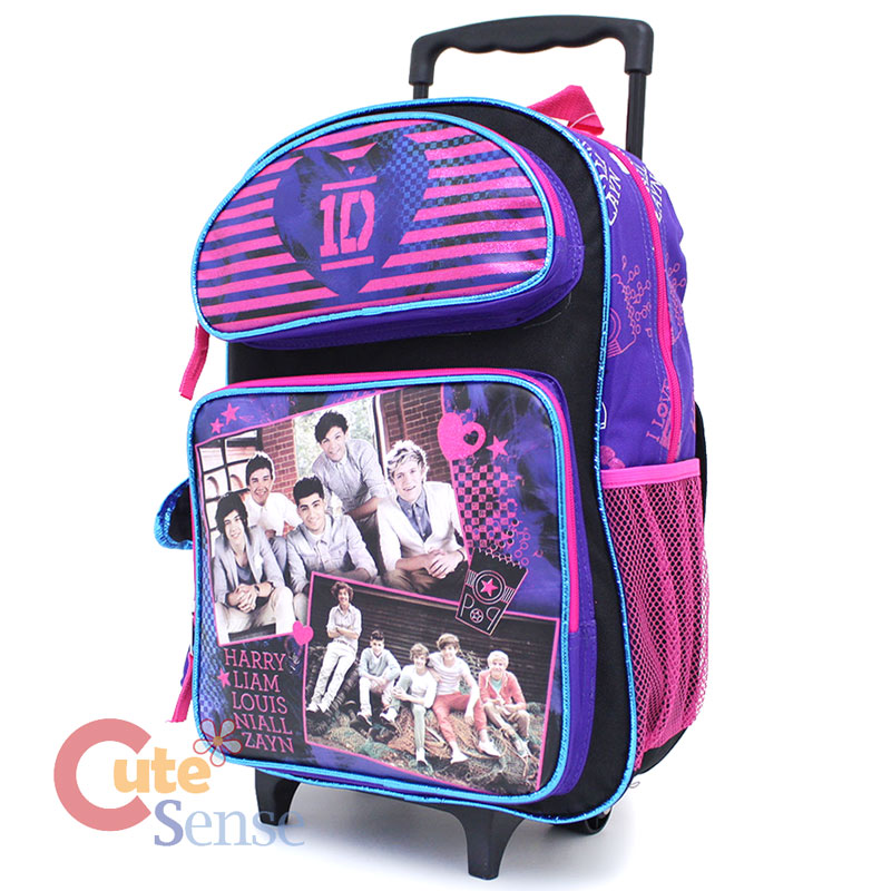 One Direction Roller School Backpack 16" Large Rolling Bag :Love 1D ...