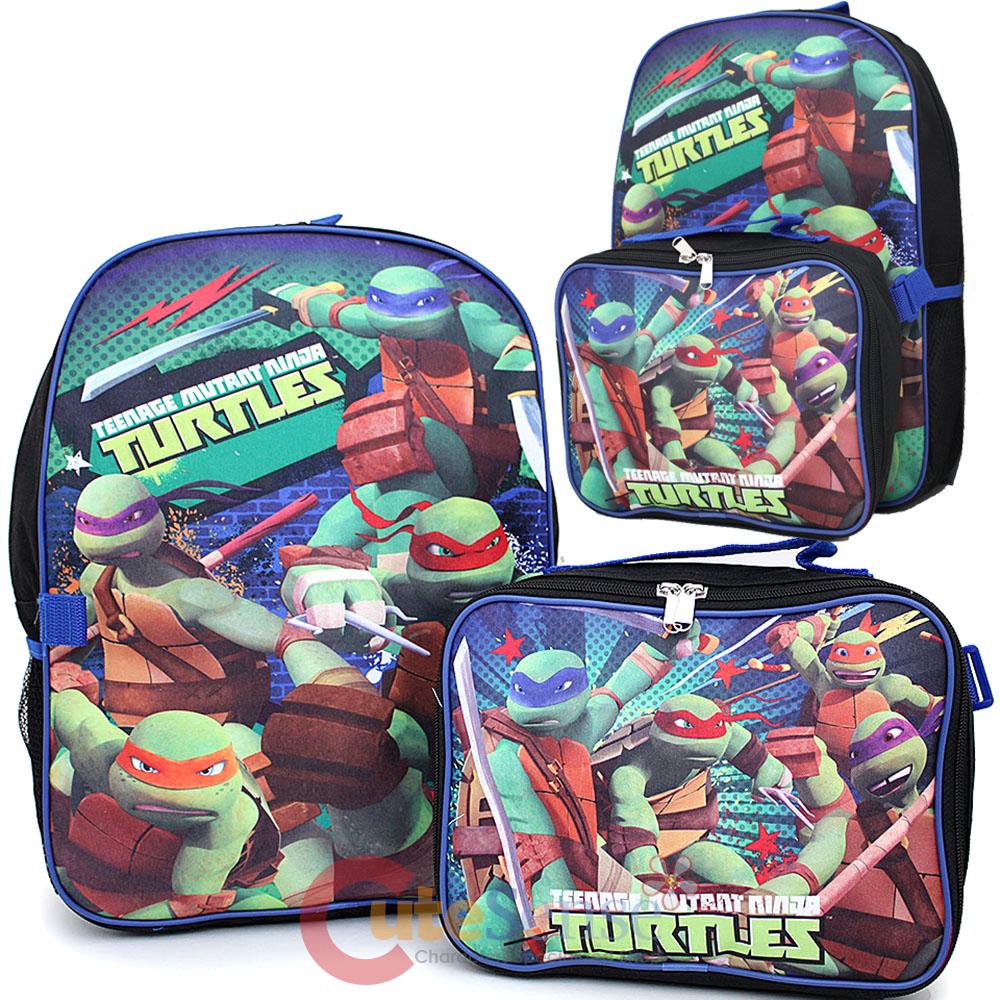 TMNT Teenage Mutant Ninja Turtles Large Backpack with Detachable Pouch ...