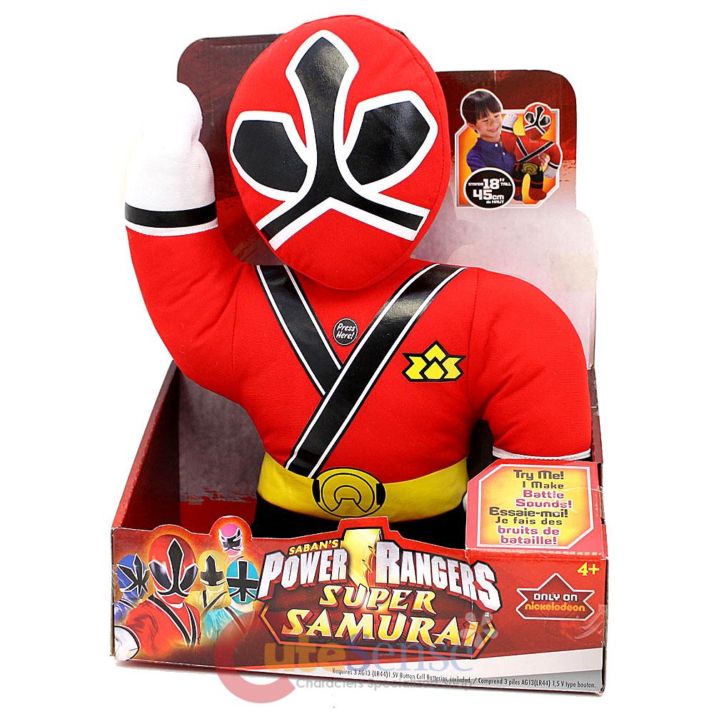 Power Rangers Super Samurai Plush Doll with Battle Sounds - Red Fire ...