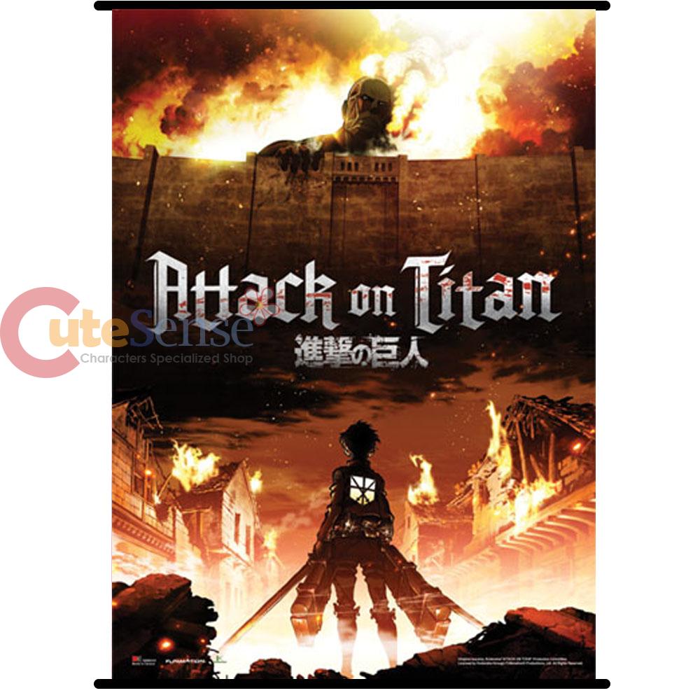 Attack on Titan Wall Scroll GE60223 Anime Fabric Banner Poster