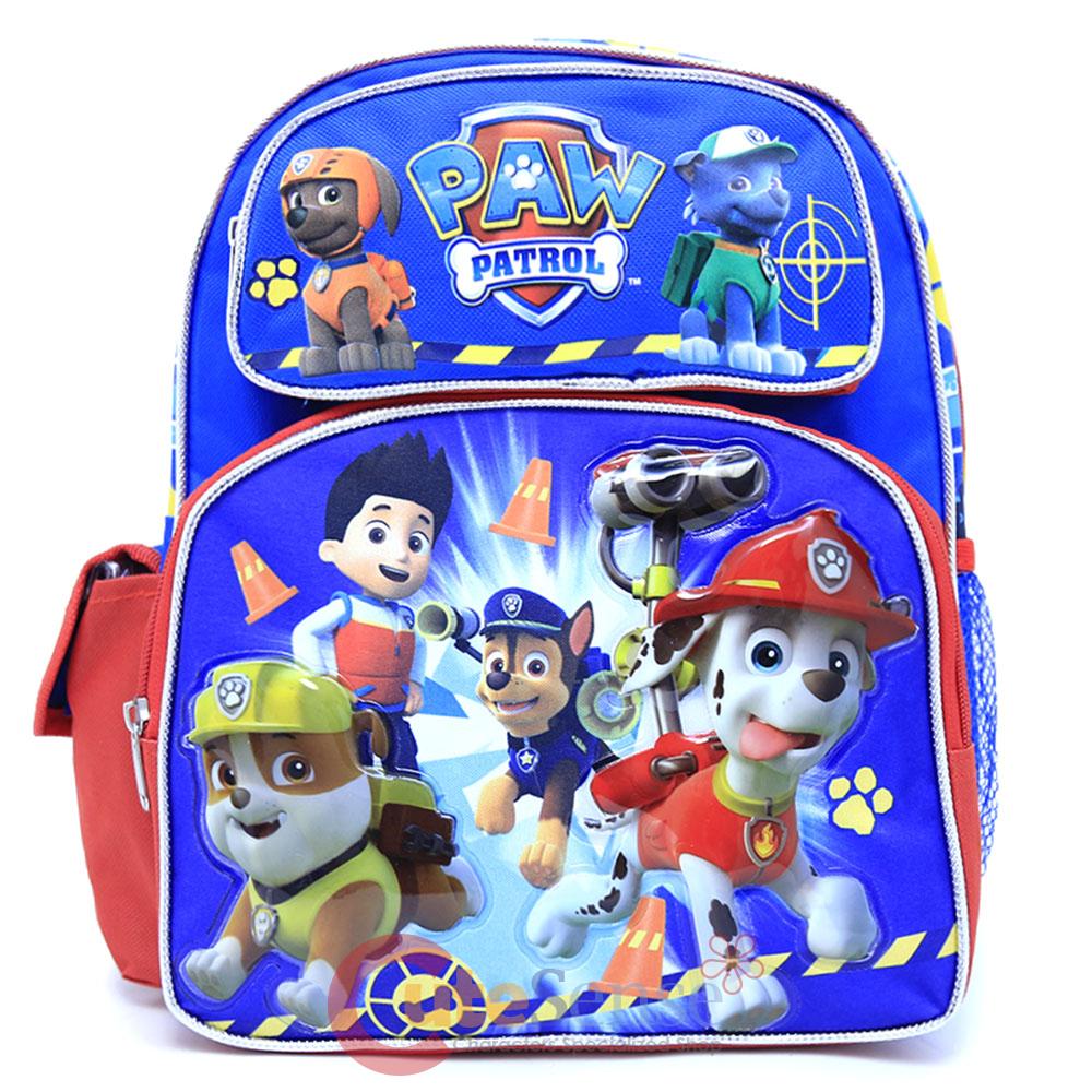 Nickelodeon Paw Patrol Medium School Backpack 12" Boys Bag - Ready Action