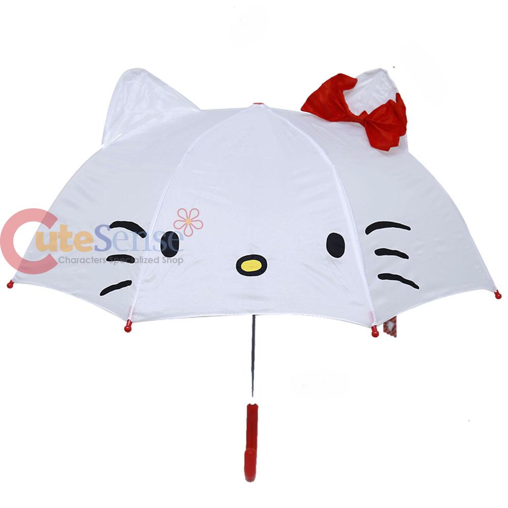 Sanrio Hello Kitty Umbrella with Ear Hello Kitty Face with 3D Ear and ...