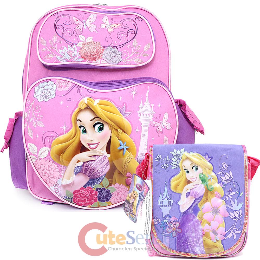 Disney Princess Tangled Rapunzel School Large Backpack Lunch Bag Set ...